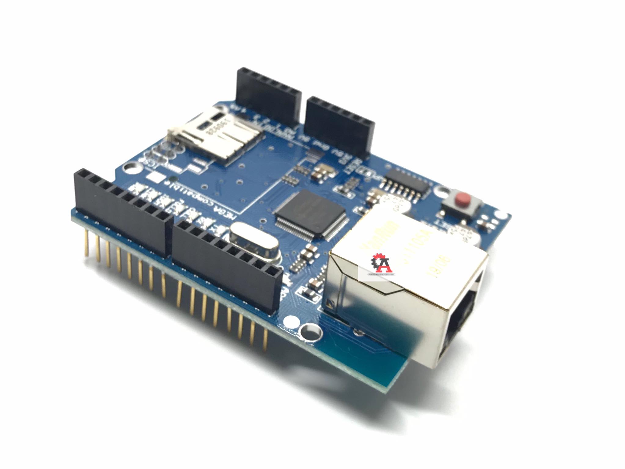 Ethernet W5100 Shield โมดูลต่ออินเตอร์เน็ตสำหรับบอร์ด Arduino Uno และ Arduino Mega สต็อกไทยส่งไว