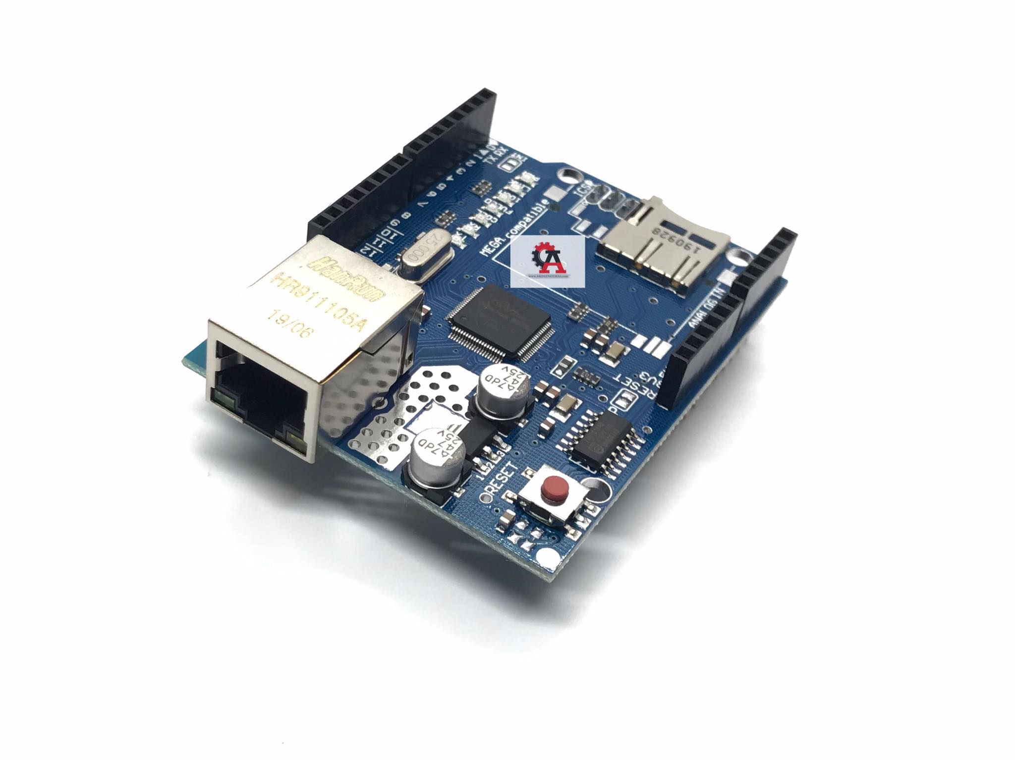 Ethernet W5100 Shield โมดูลต่ออินเตอร์เน็ตสำหรับบอร์ด Arduino Uno และ